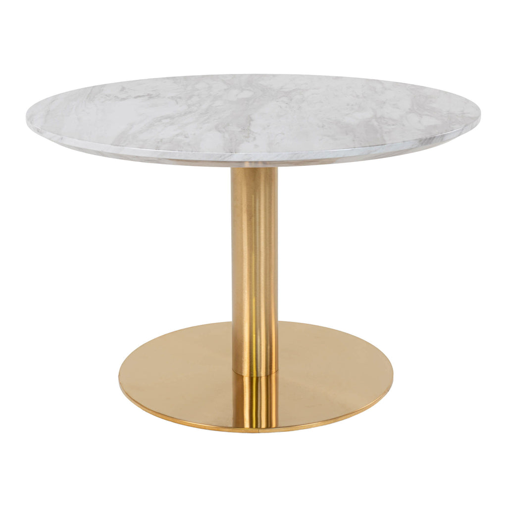 Table basse scandinave aspect marbre et laiton – Scandina Style